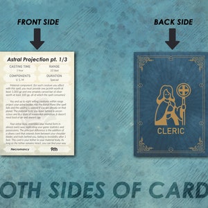 Dnd Cleric Spell Cards | D&D 5e Spellbook | Printable | Dungeons and ...