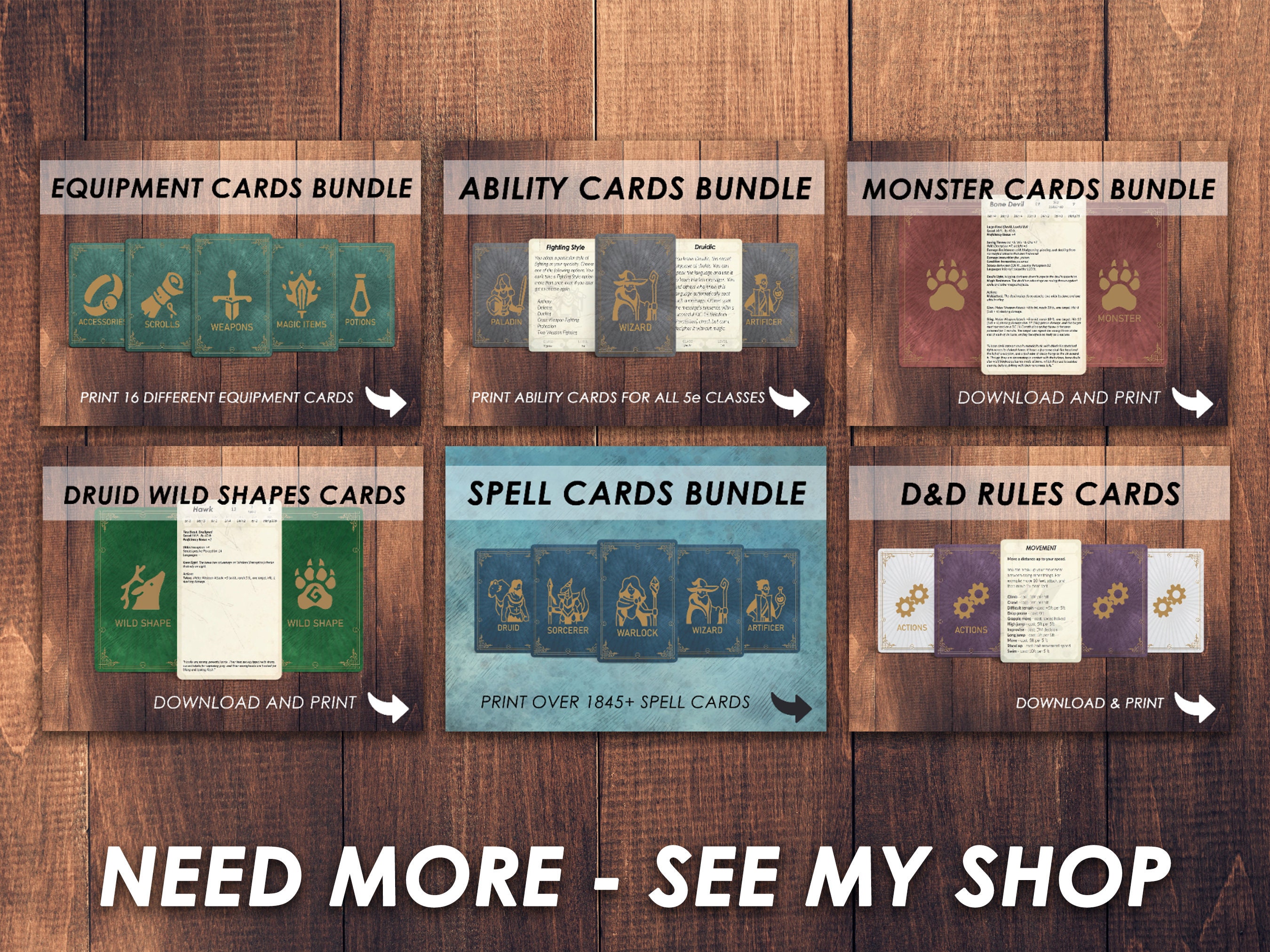 DND Magic Items Cards Download and Print Item Card Deck - Etsy