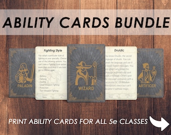 Dnd Bard Ability Cards - Etsy