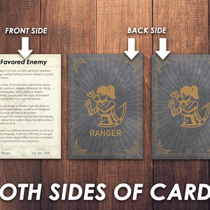Dnd Ranger Ability Cards | Dnd Player Class Accessories | Dungeons and ...