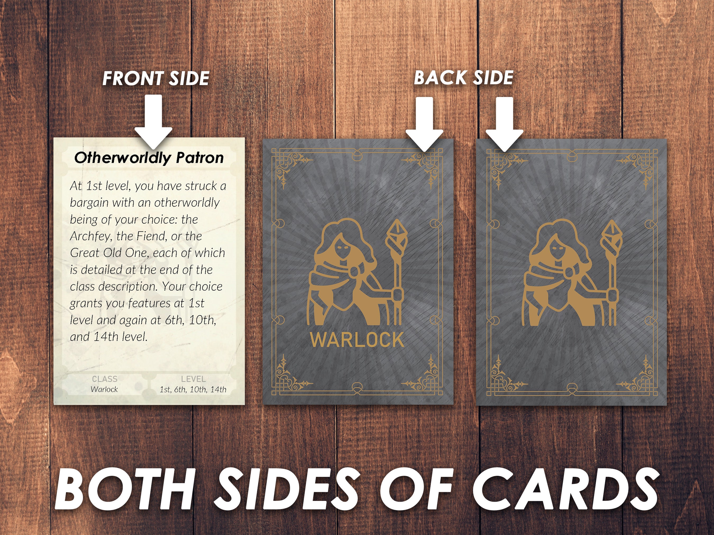 Dnd Warlock Ability Cards Dnd Player Class Accessories - Etsy