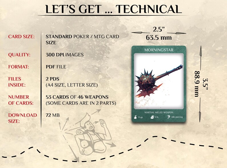 Dnd Item Cards: Weapons | 46 Illustrated Item Cards | 5e and 2024 ...