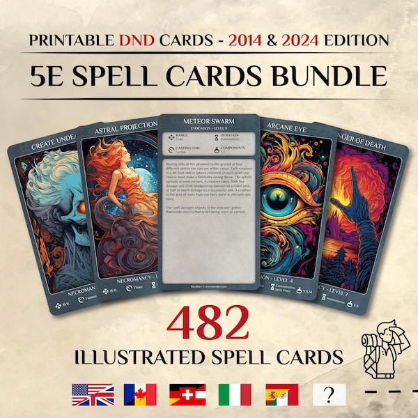 2024 Dnd Spell Cards - Etsy