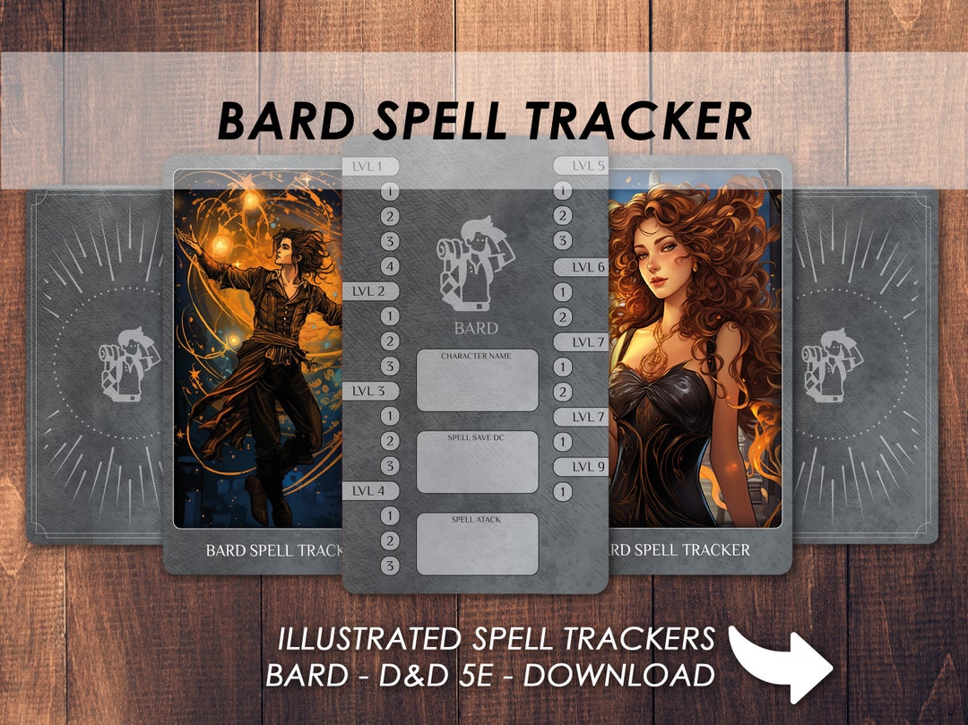 D&D Bard Spell Slot Tracker Card: Dungeons and Dragons 5e (PDF) - Etsy