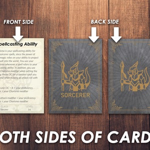 Dnd Sorcerer Ability Cards | Dnd Player Class Accessories | Dungeons ...