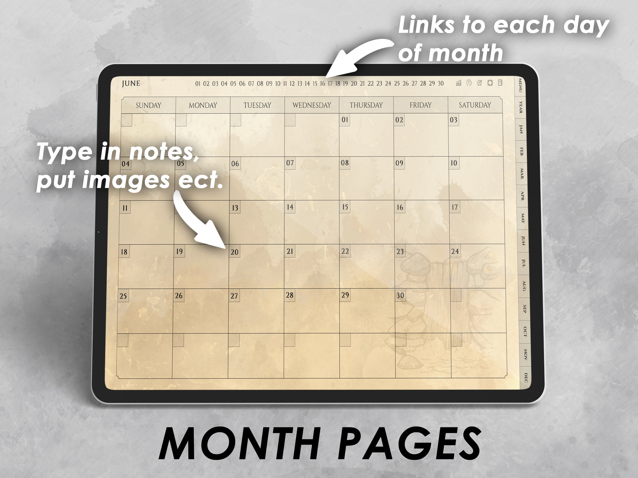 Digital Dnd 2023 Journal Dnd Planner Ipad Calendar Planner - Etsy