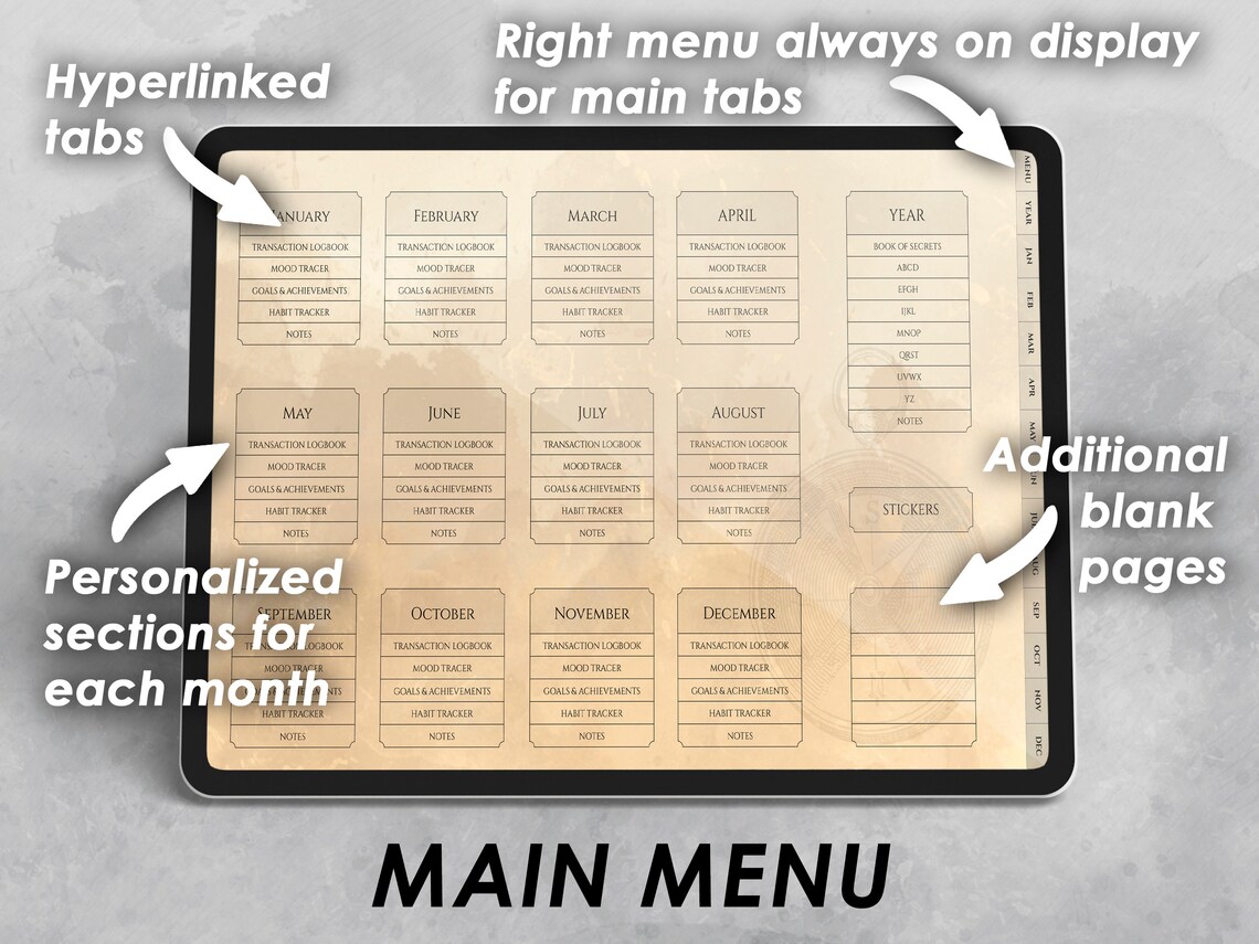 Digital Dnd 2023 Journal Dnd Planner Ipad Calendar Planner - Etsy