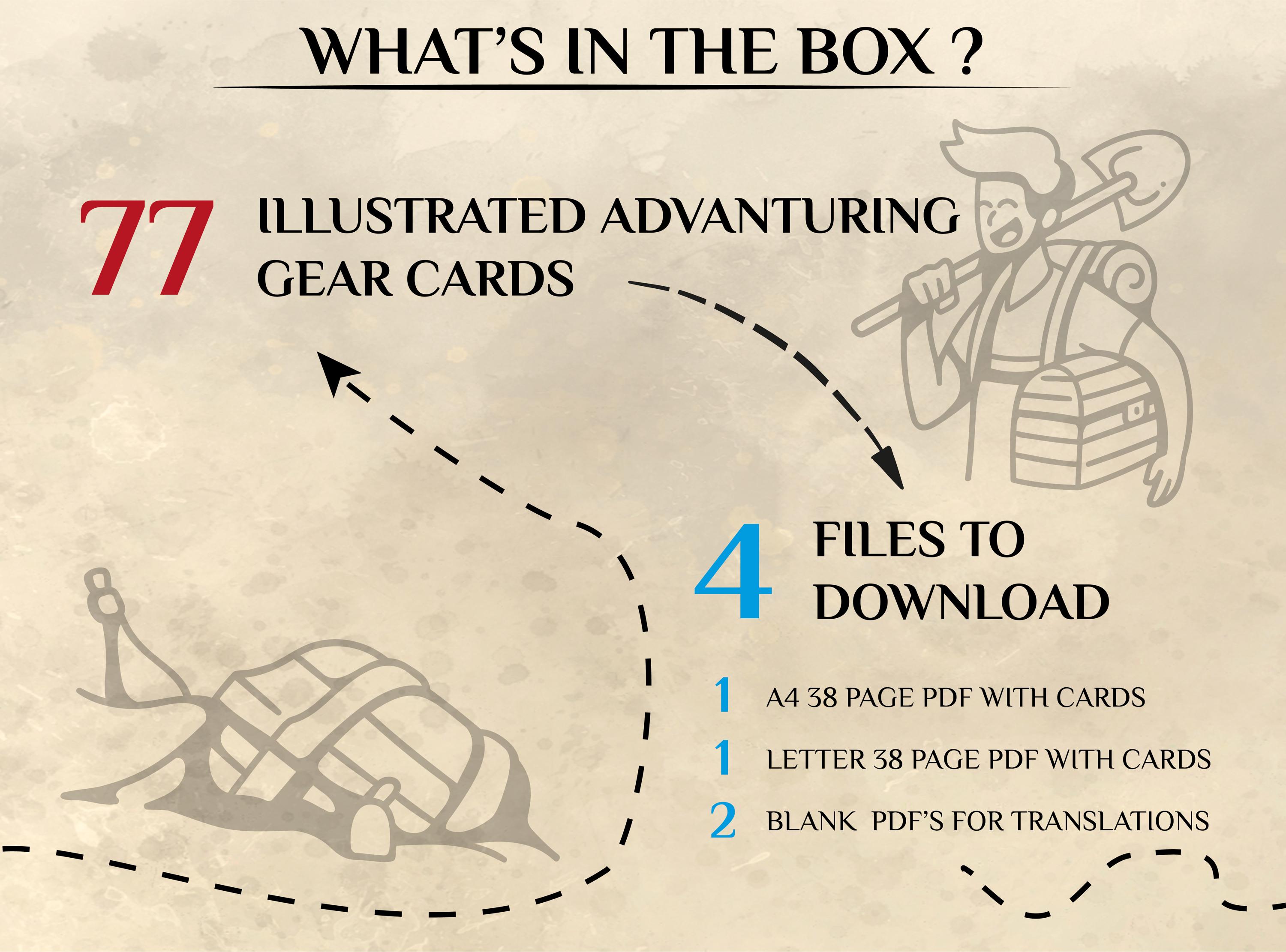 Dnd Item Cards: Adventuring Gear | 77 Illustrated Item Cards | 5e and ...