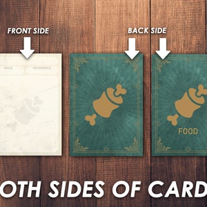 Dnd Food Cards | Dnd Accessories | Custom Blank Cards| Printable ...