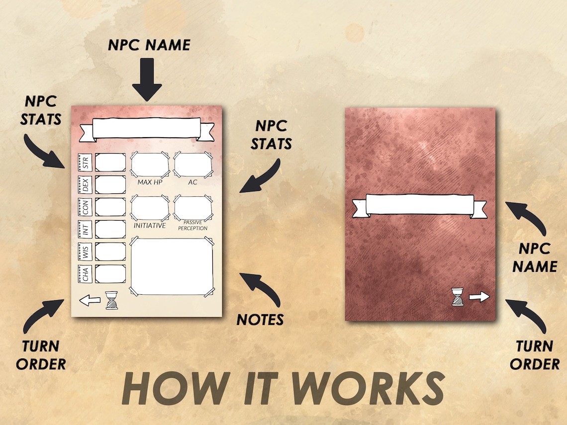 Dnd Initiative Tracker Dnd Dm Screen Accessories Character - Etsy