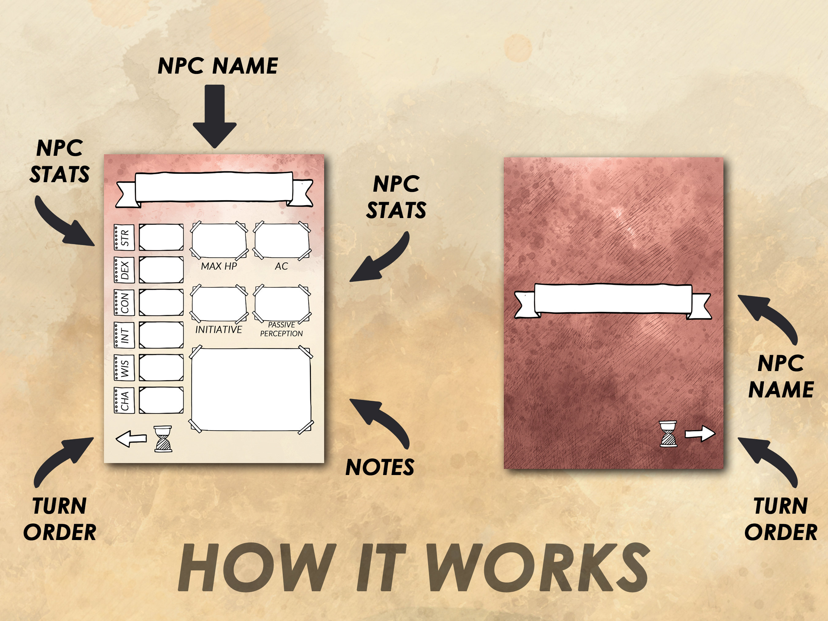 Dnd Initiative Tracker Dnd Dm Screen Accessories Character - Etsy