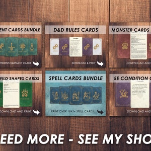 Dnd Ability Cards for Every Class | MEGA ABILITIES BUNDLE | D&d Dnd ...