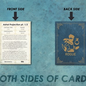 Dnd Rogue Spell Cards | Arcane Trickster | Dnd Spellbook | Printable ...
