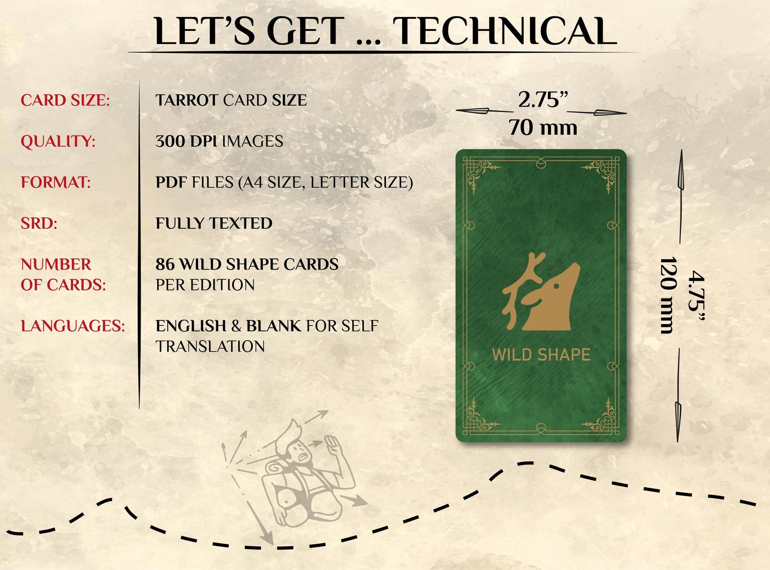 Dnd Druid Wild Shape Cards: 86 Beast Transformations 5e & 2024 Edition ...