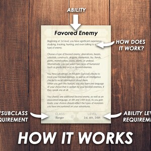 Dnd Ranger Ability Cards | Dnd Player Class Accessories | Dungeons and ...