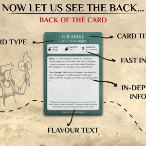 Dnd Weapon Cards Illustrated | Dnd Item Cards | D&d Dnd DM Player ...