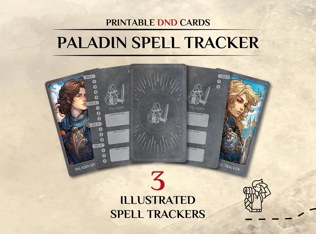 Paladin Spell Slot Tracker Card: D&D 5e (PDF) - Etsy