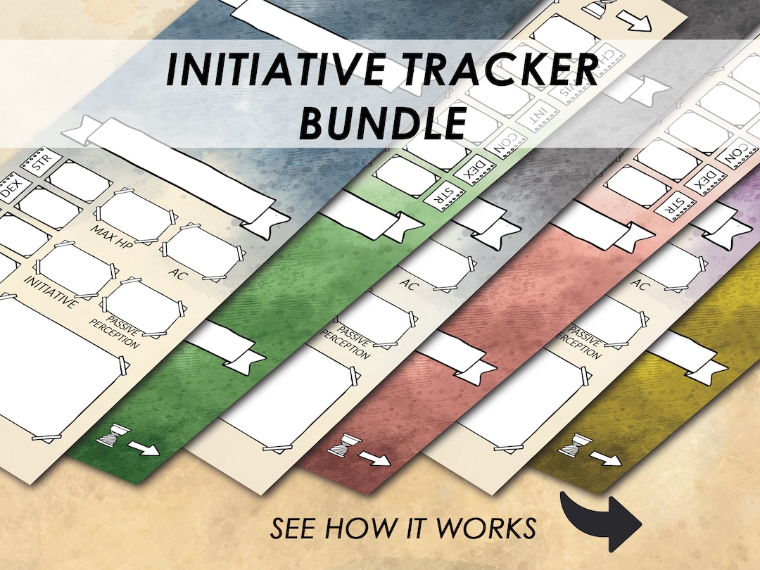 D&D Initiative Tracker Bundle | Printable Dungeons and Dragons ...