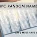 Dnd NPC Name Generator: DM Reference Sheet (digital Download) - Etsy