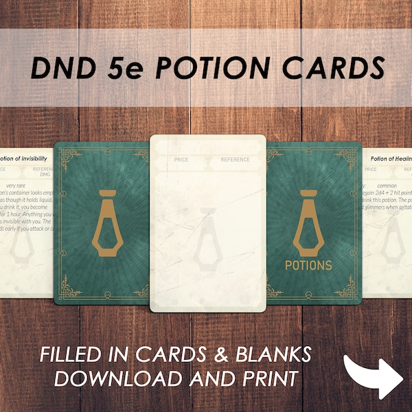 Potion Cards - Etsy