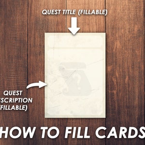 Blank Quest Cards: Fillable Dnd RPG Adventure (PDF) - Etsy