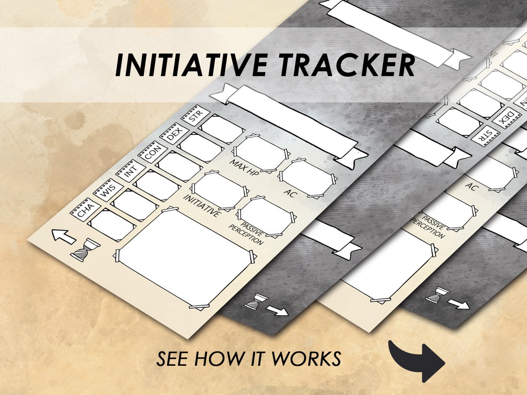 D&D 5e Initiative Tracker | Printable Dungeons and Dragons | Character ...