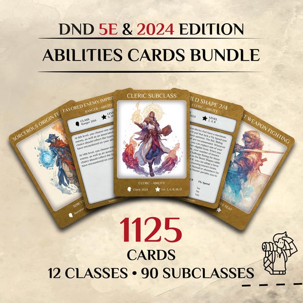 Dnd 5e Fighter Cards - Etsy