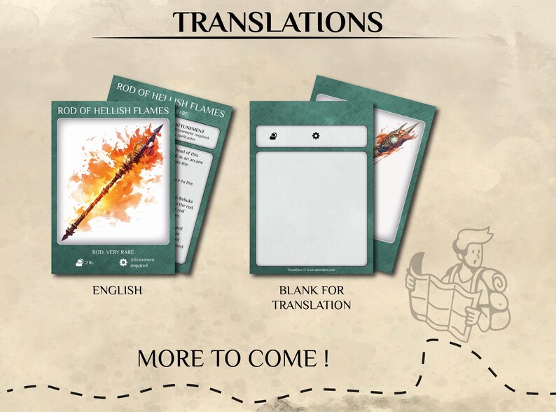 Dnd 5e Magic Item Cards: Illustrated Wands, Rods, Scrolls (printable ...