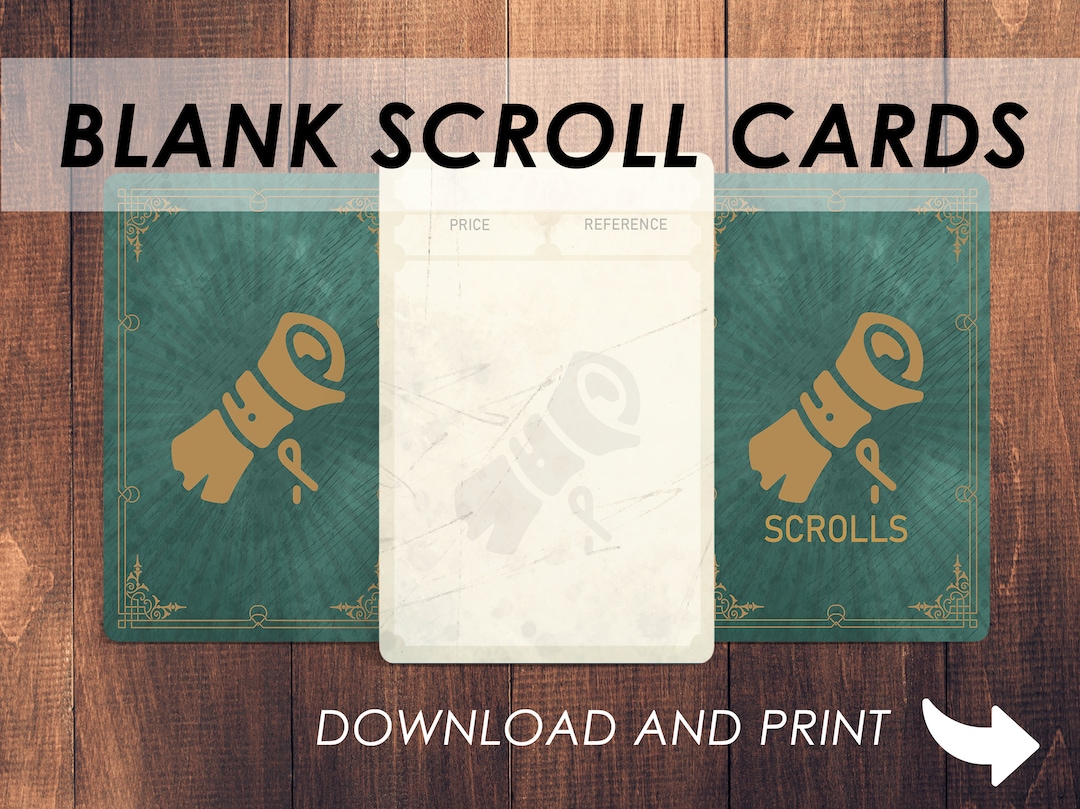 Dnd Spell Scroll Cards: Custom Magic Scrolls, D&D 5e Equipment ...