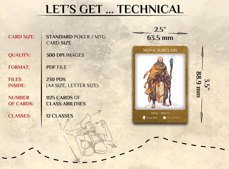 Dnd Illustrated Abilities Cards Bundle | 5E 2014 2024 Class Ability ...