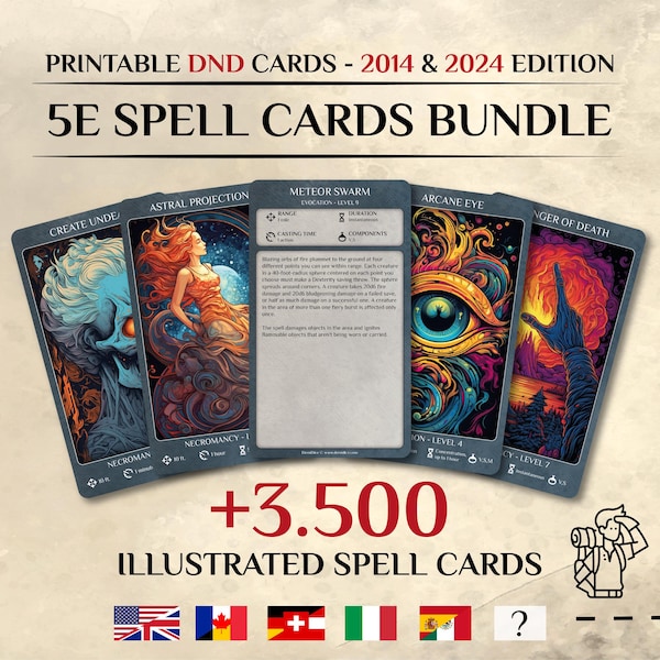 Deck 2024 Dnd Spell Cards - Etsy
