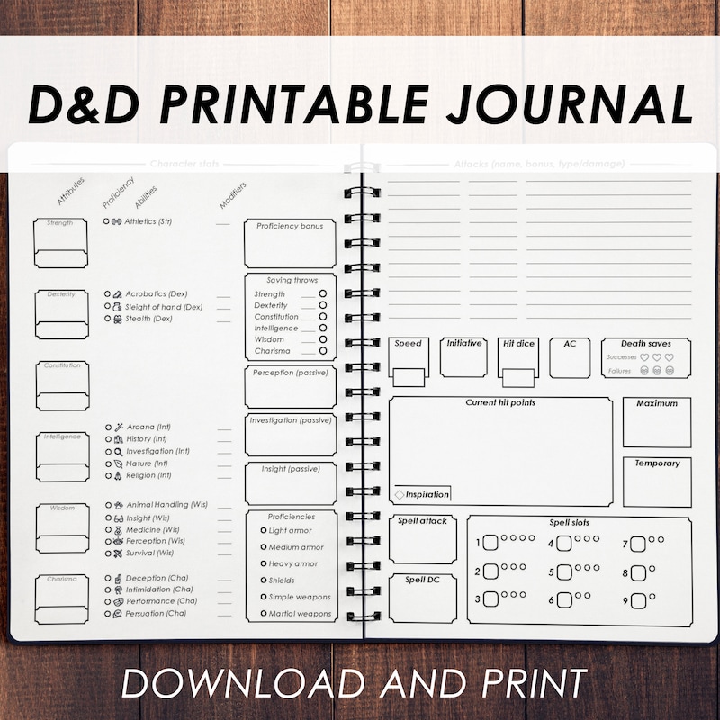 Dnd Bullet Journal - Etsy