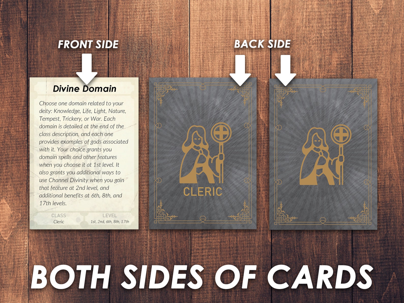 Dnd Cleric Ability Cards Dnd Player Class Accessories - Etsy
