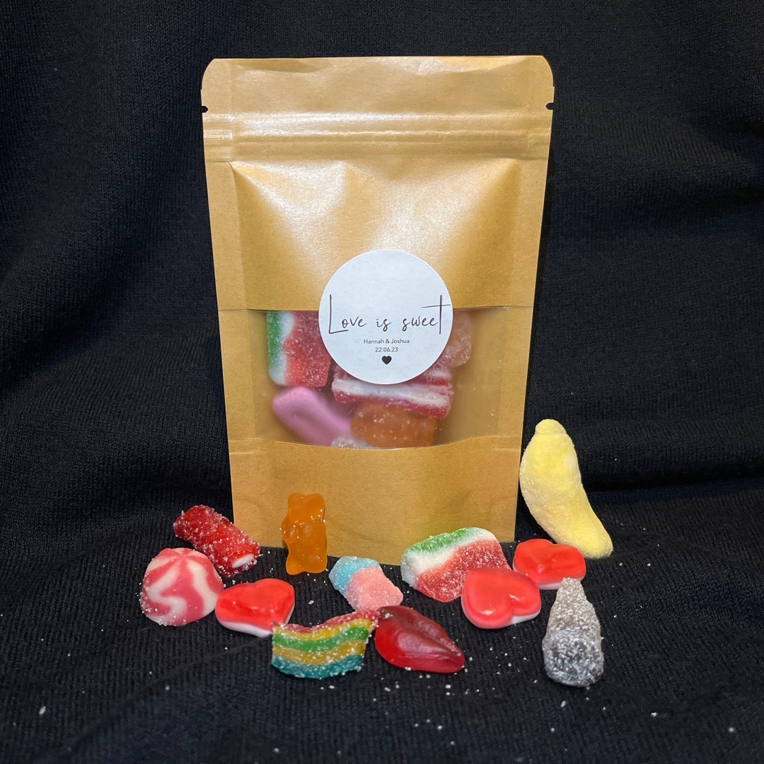 Love is Sweet Personalised Sweet Packs Wedding Favours Sweet - Etsy UK