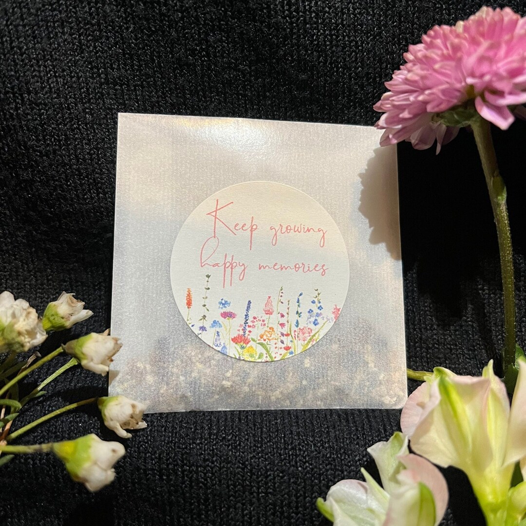 Grow Happy Memories Personalised Seed Packets, Wedding Favours, Bridal ...