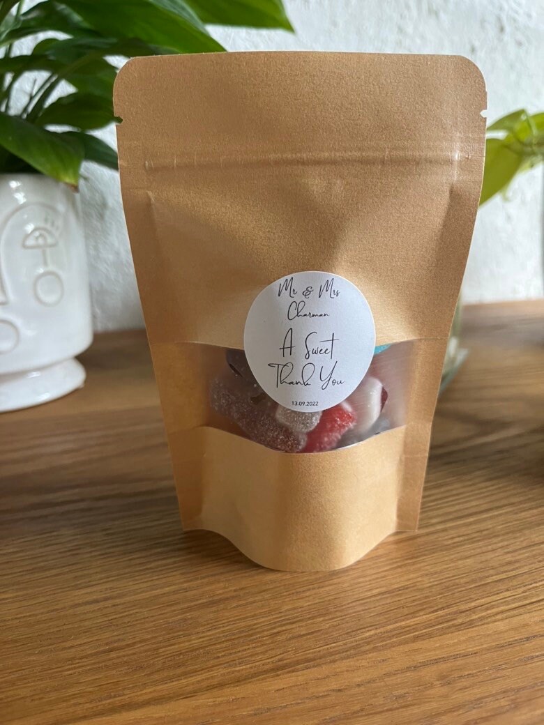 A Sweet Thank You Wedding Favours Sweet Favours Wedding - Etsy UK