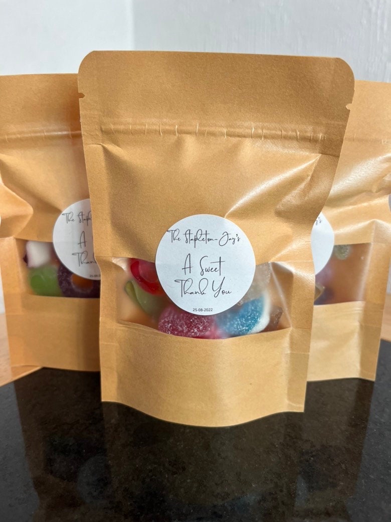 A Sweet Thank You Wedding Favours Sweet Favours Wedding - Etsy UK