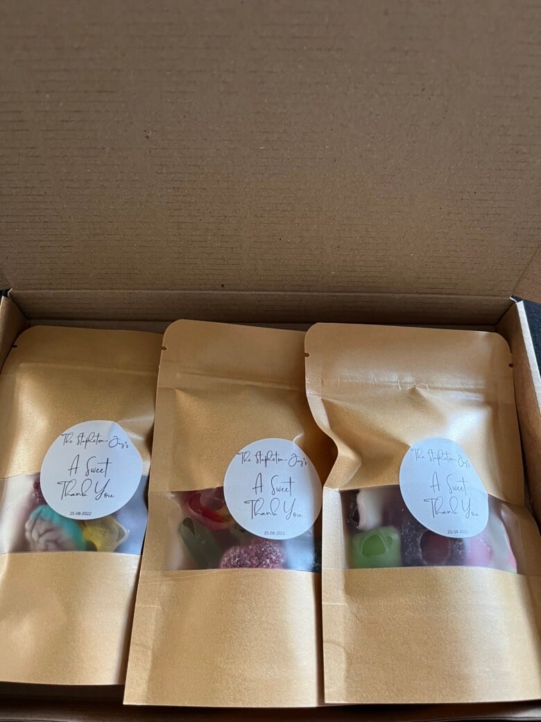 A Sweet Thank You Wedding Favours Sweet Favours Wedding - Etsy UK