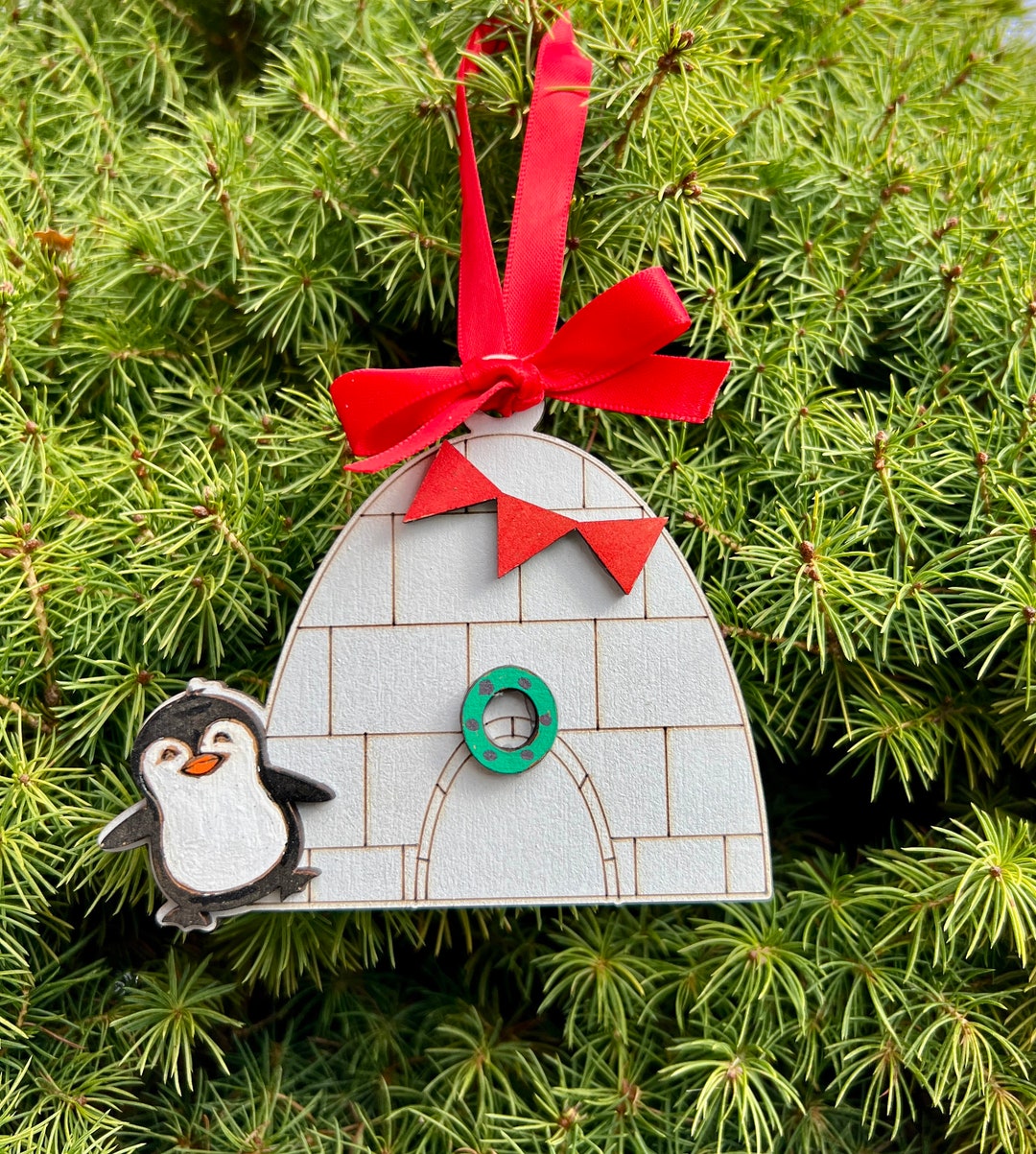Penguin Igloo Ornament -DIGITAL FILE - Etsy
