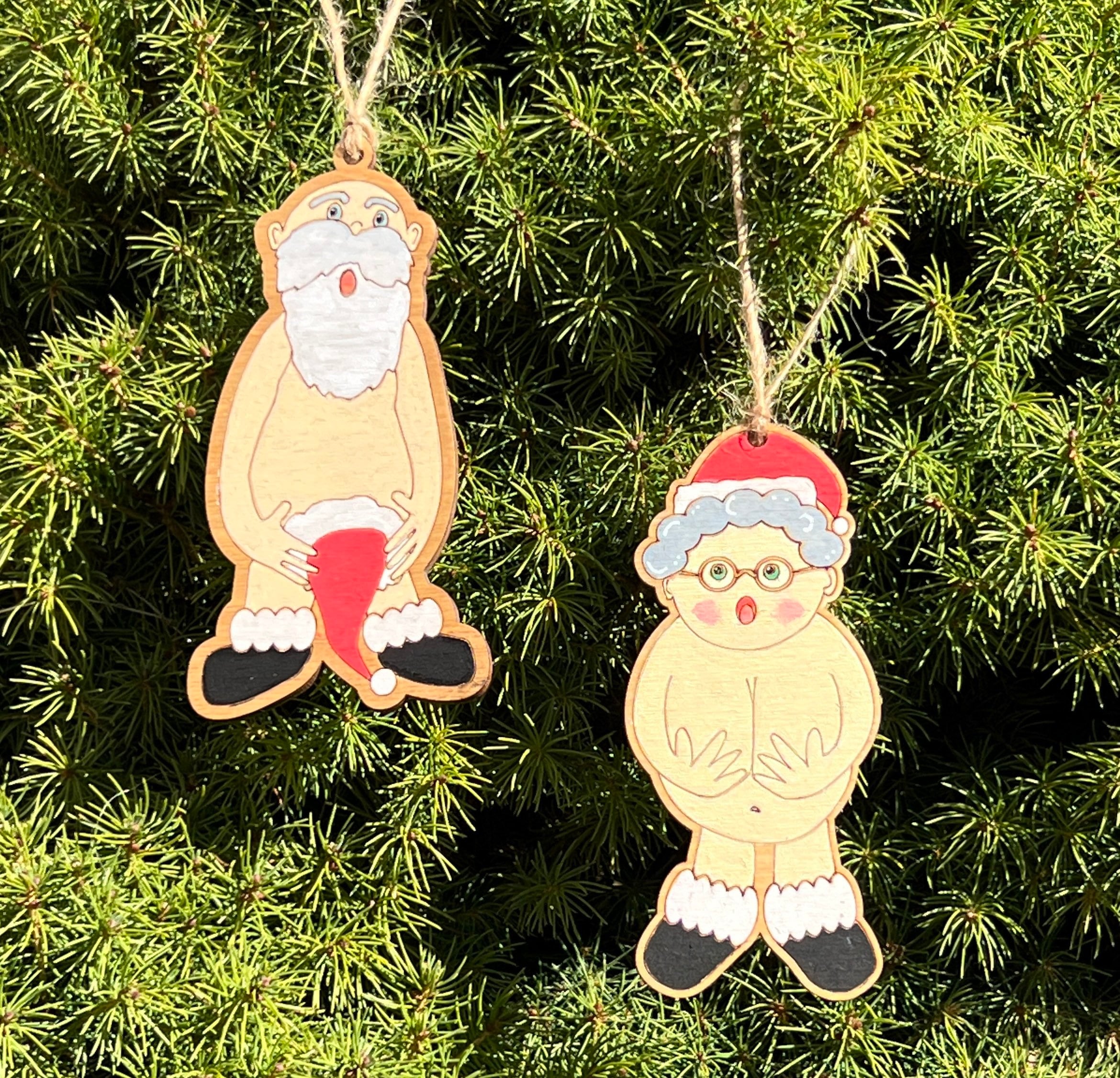 Naughty Santa and Mrs. Claus Ornaments / Digital File - Etsy