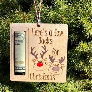 Money Holder Ornament File - A Few Bucks - Etsy