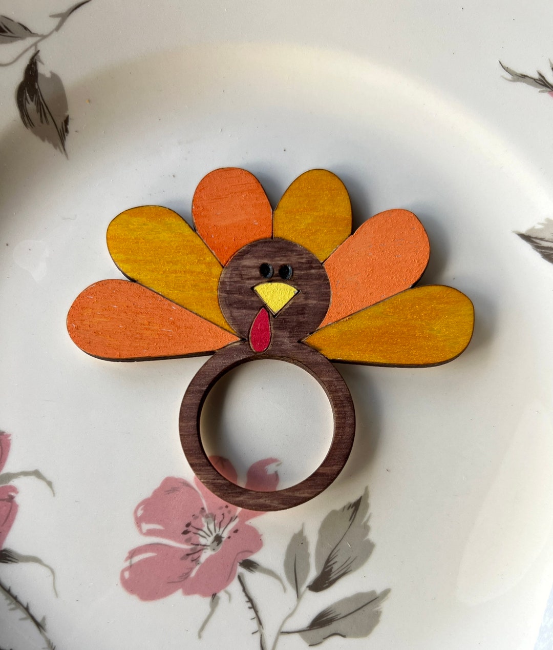 Turkey Napkin Rings File / Thanksgiving - Etsy