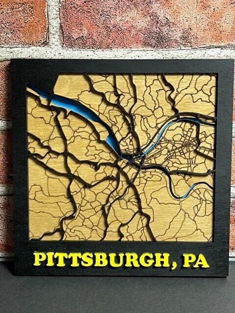 Pittsburgh Road Map Digital File - Etsy
