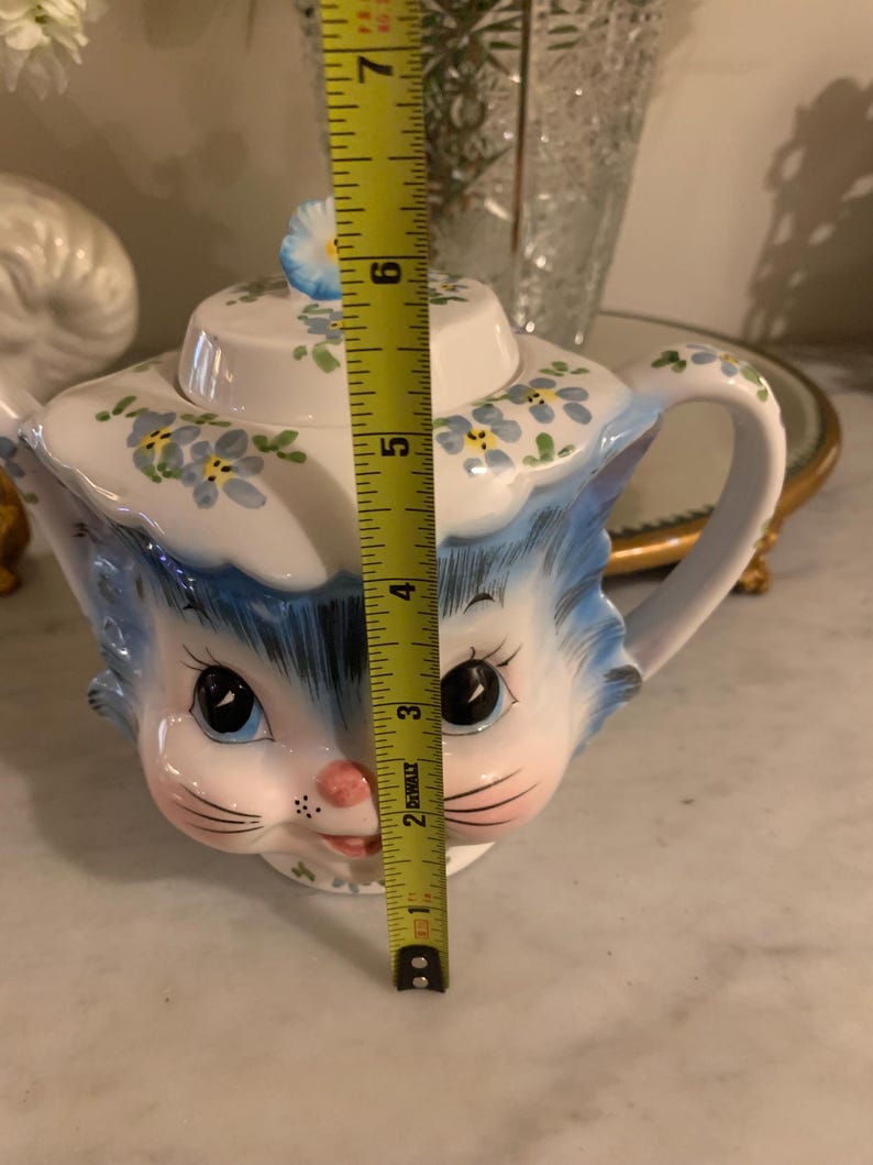 Lefton Miss Priss Cat Teapot - Etsy