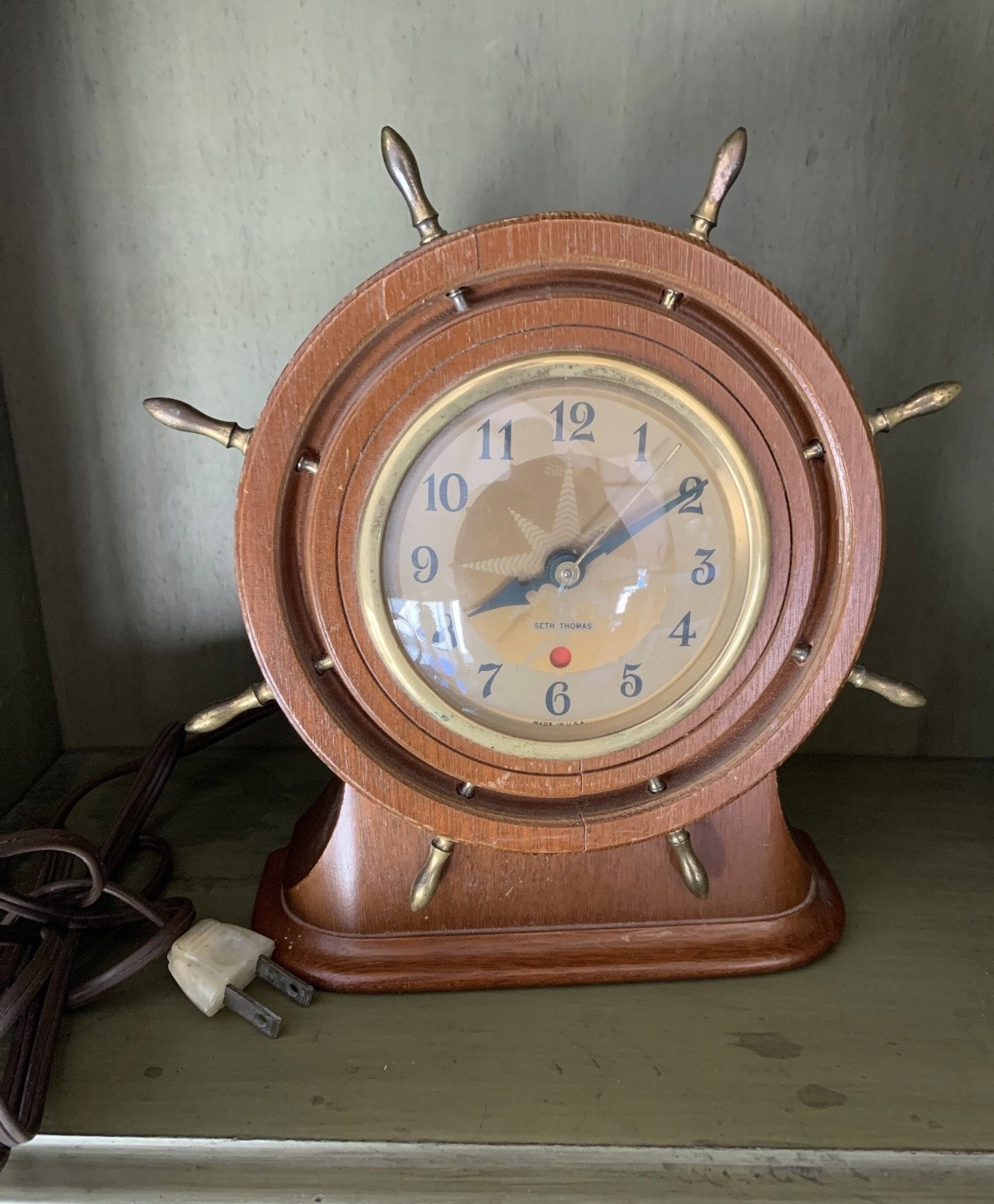 Vintage Seth Thomas Nautical Ships Wheel Mantel Clock - Etsy