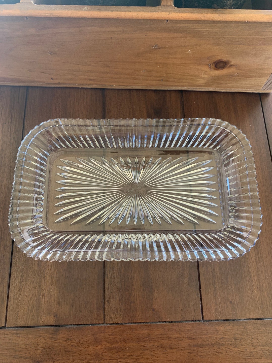 Heisey Glass Rectangle Shaped Tray - Etsy