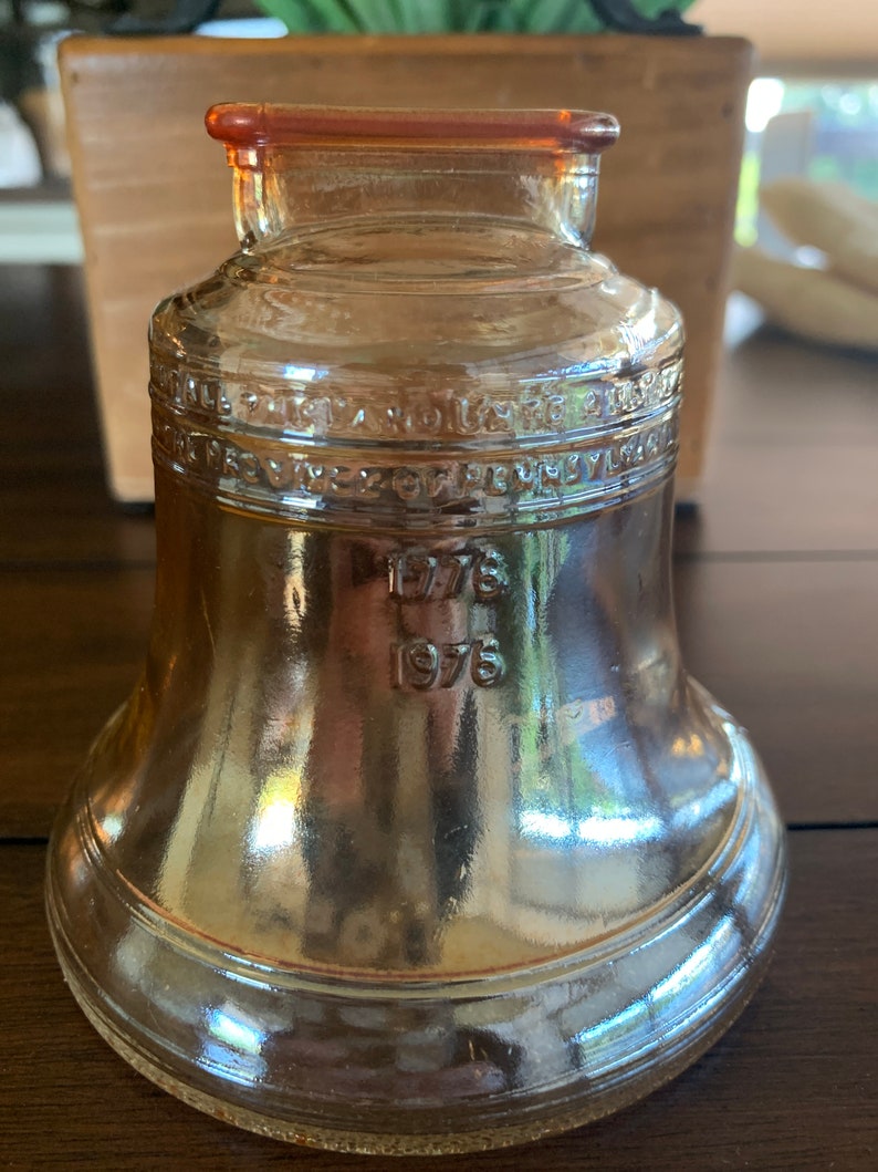 Carnival Glass Liberty Bell Bank - Etsy