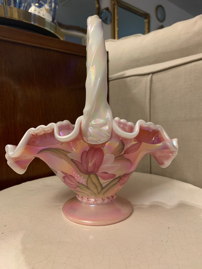 Fenton Legacy 95th Anniversary Pink Basket - Etsy