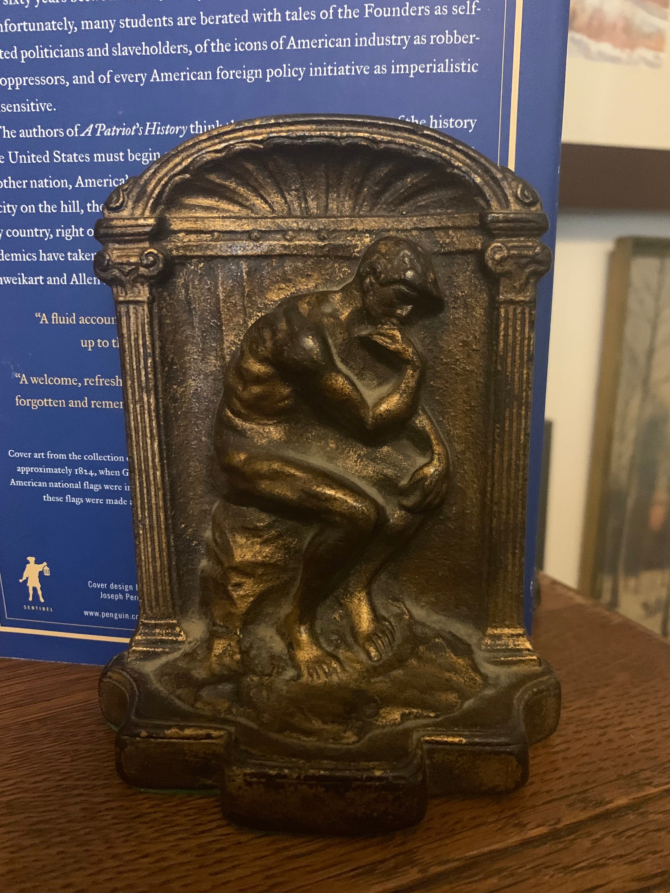Antique the Thinker Bookends - Etsy