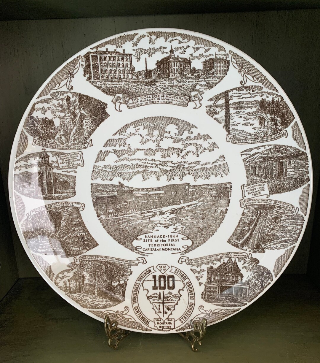 Vintage 1964 Territorial Centennial Plate - Etsy